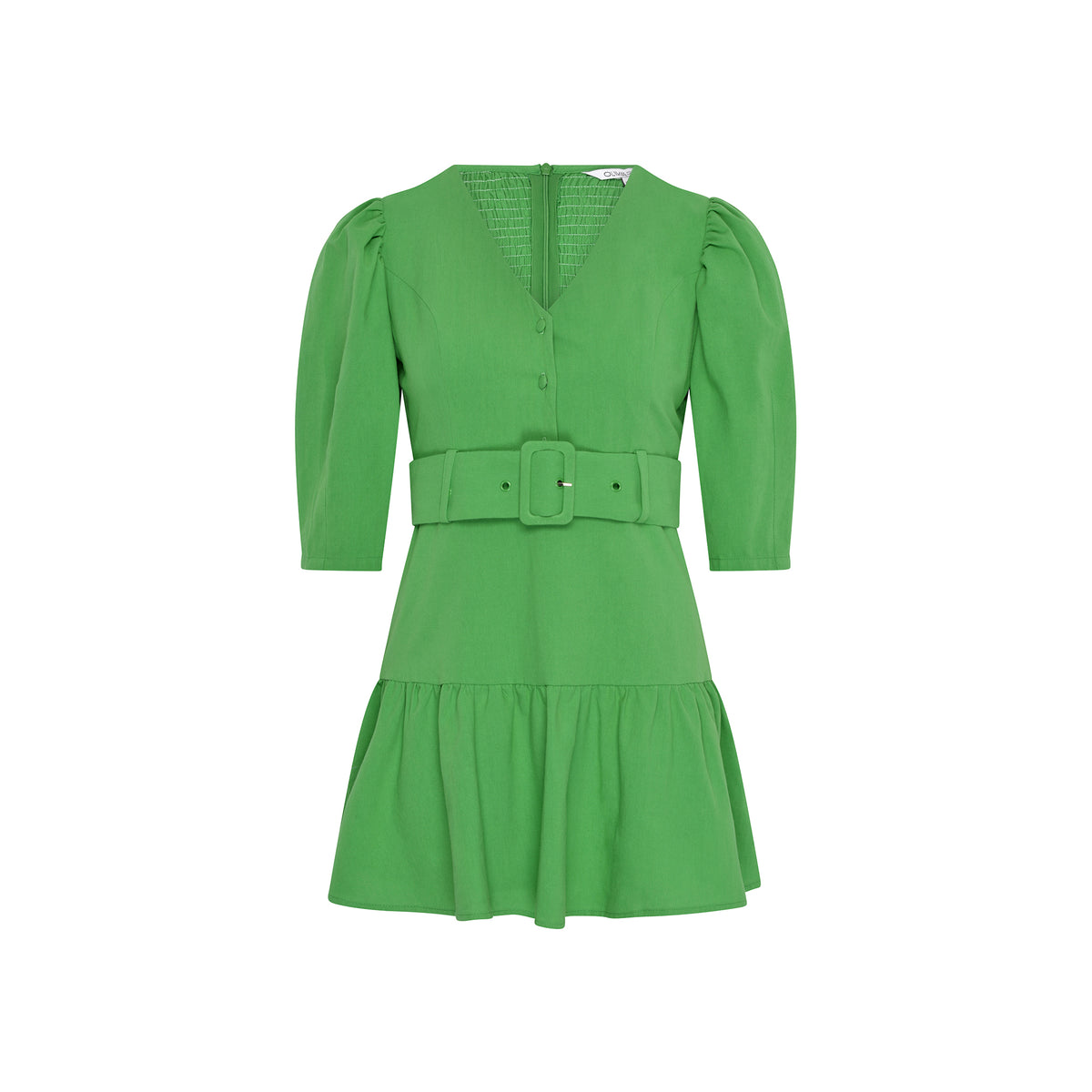 Enola Green Belted Mini Dress RENTAL – Olivia Rubin