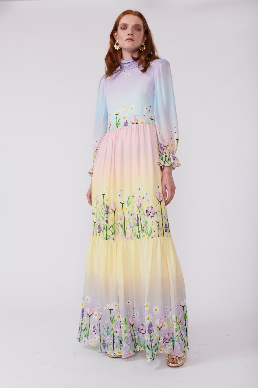 Appolina Ombre Floral Gown RENTAL – Olivia Rubin