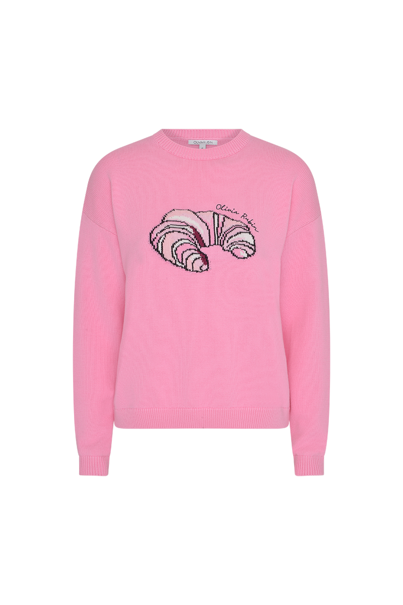 Aria Pink Croissant Jumper – Olivia Rubin