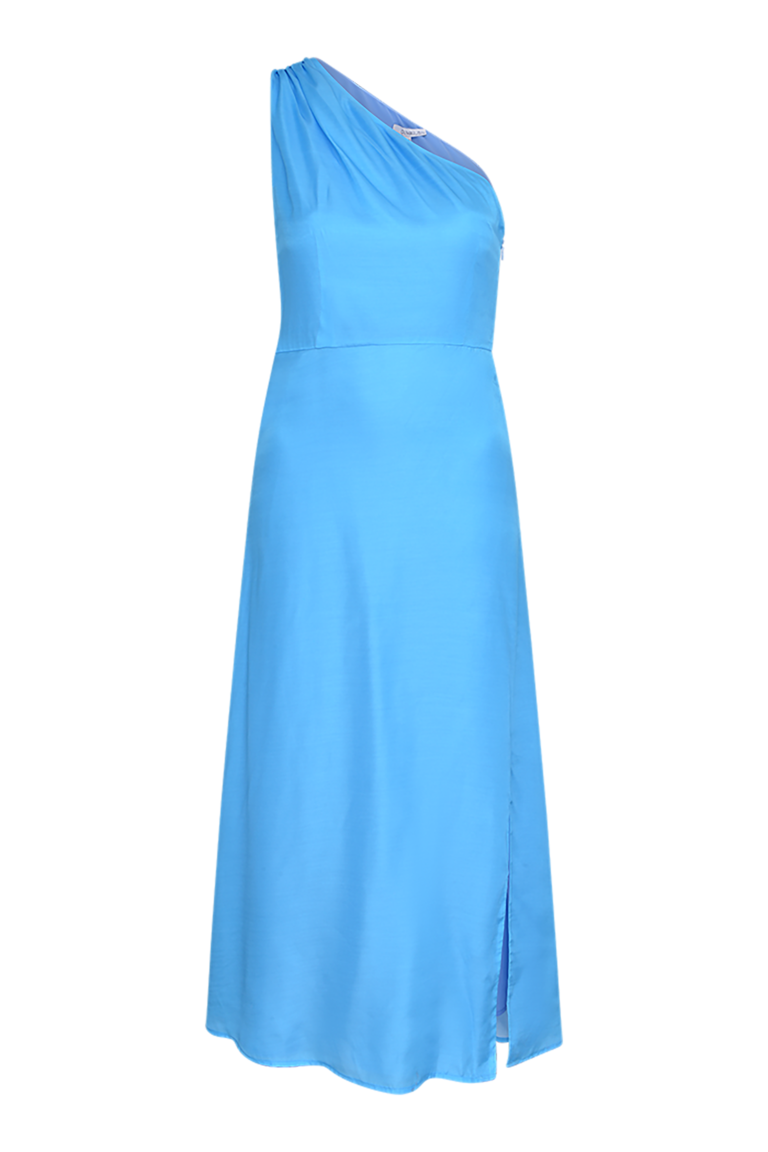 Frances Blue One Shoulder Dress SAMPLE – Olivia Rubin